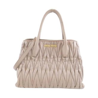 Miu Miu Sac Matelasse doccasion - Femme - Pre-owned - Beige - Taille: ONE Size