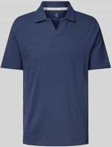 Colours & Sons Slim Fit Poloshirt aus Baumwoll-Leinen-Mix