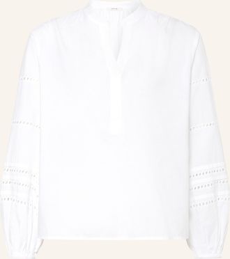 OPUS Blusenshirt Filandra Mit Lochspitze weiss