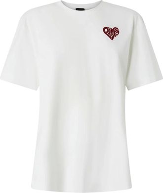 Pinko Pinko, Femme, Tops, Blanc, Taille: 40 FR Strepitoso T-shirt