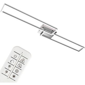 Briloner Plafonnier leuchten frame, 40 w, 4400 lm, IP20, chrome-alu, m&eacute;tal-plastique, intensit&eacute; lumineuse variable, cct, 110 x 24,8 x 7,8 cm