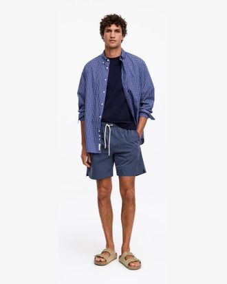 Arket Sportliche Badeshorts -Blau
