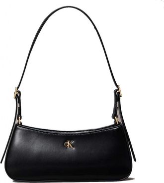 Calvin Klein Damen Ck Small Shoulder Bag Lv04f3170g Crossover, Black (Black/Antique Light Gold)