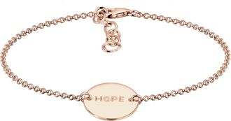 Elli Armband Damen Hope-Schriftzug in 925 Sterling Silber Rosé vergoldet