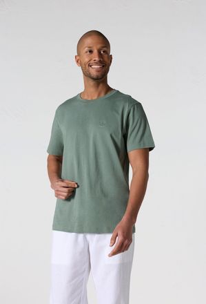Jott T-shirt &agrave; col rond homme en coton Vert sauge Pedro - Taille XXL