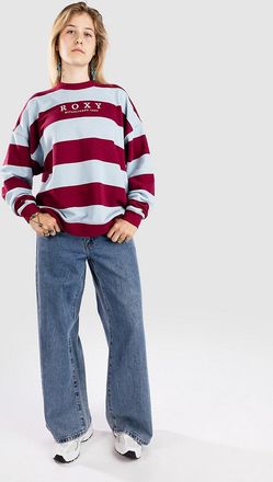 Roxy Strictly Stripes Oversized Sweater cerulean strictly stripe