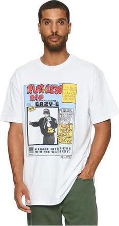 Mister Tee Eazy-E Rap Magazine T-Shirt surdimensionn&eacute; pour Homme, Blanc., L Grande Taille Taille Tall