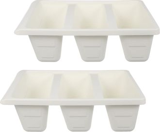 Valiclud SAFIGLE 2 St&uuml;ck Schuhregal aus Robustem PP Kunststoff Platzsparende Schuhaufbewahrung mit Rillendesign Wei&szlig; Multifunktionale Schuhablage f&uuml;r Flur und 