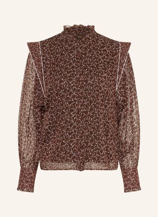 HUGO BOSS Bluse Boulena Mit R&uuml;schen rot