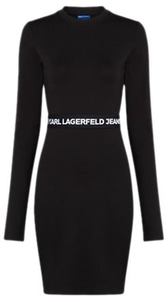 Karl Lagerfeld Karl Lagerfeld Jeans, Damen, MilanoKleid, Normale Passform, Schwarz, M