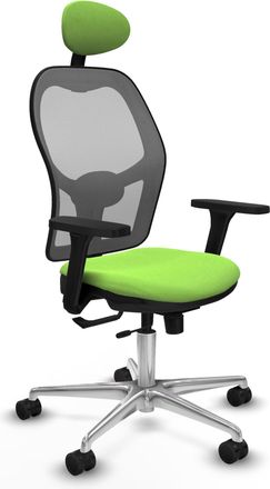 Piqueras y Crespo Ergonomischer Stuhl mit 3D-Armen, h&ouml;henverstellbare Lendenwirbelst&uuml;tze und festes Kopfteil, ausgestattet mit Syncro/Traslack und injiziertem Schaumsto