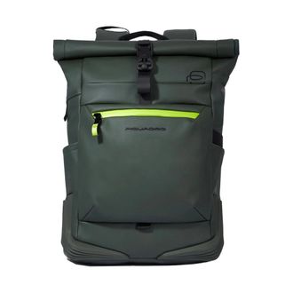 Piquadro Bike- Roll-top Laptop-Rucksack 15-6 - - Bags - Herren - Gr&uuml;n - ONE SIZE