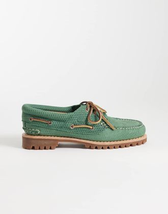 Timberland Authentic - Chaussures bateau en nubuck - Vert moyen