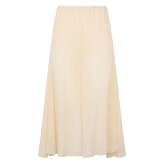 Chlo&eacute; Fluid Pants in Silk Georgette - - Skirts - Damen - Gelb - XS