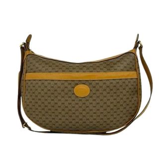 Gucci Pre-owned Old Micro GG Leather Shoulder Bag - Femme - Pre-owned - Brun - Taille: ONE Size
