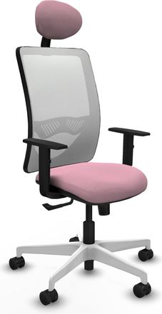 Piqueras y Crespo Palo Zulema Schreibtischstuhl mit 1D-Armen, h&ouml;henverstellbarer Lendenwirbelst&uuml;tze und festem Kopfteil, ausgestattet mit 3 Positionen und Schneideschau