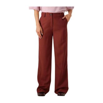 Modstr&ouml;m Rote Weite Hosen f&uuml;r Herbst - - Trousers - Damen - Braun - XS