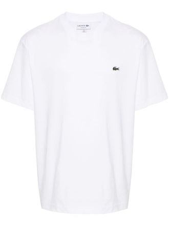 Lacoste T-Shirt mit Logo-Patch - Wei&szlig;