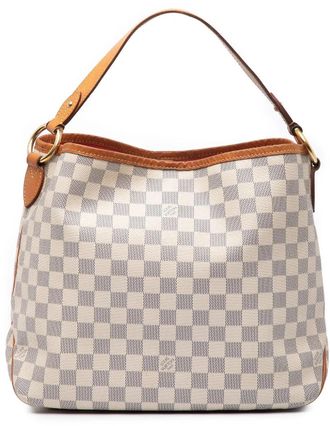 Louis Vuitton Hobo Bags - Damier Azur Delightful PM - Gr. unisize - in Wei&szlig; - f&uuml;r Damen