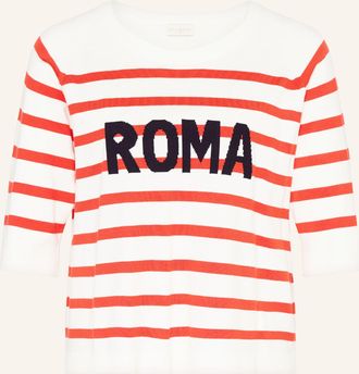 Milano Milano Italy Oversized-Pullover Mit 3/4-Arm rot