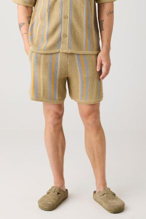 Knowledge Cotton Apparel Herren vegan Strickshorts Fig Loose Beige