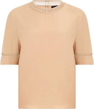 Fabiana Filippi Femme, Tops, Beige, Taille: 36 FR Top en cr&ecirc;pe de Chine