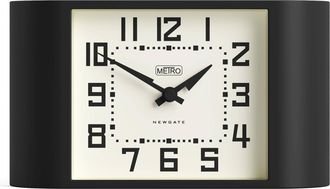 Newgate Watches Mini Metro Schreibtisch Uhr | Retro kaminuhr | Schwarz | Mid Century Stil f&uuml;r Schreibtisch, tischplatte, Regal oder nachttisch