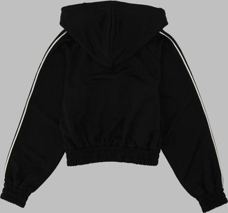 Michael Michael Kors Womens Zip-Up Piqu&eacute; Logo Sweatshirt Black Polyester Sweatshirts Sweater