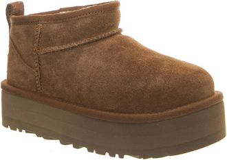 UGG Ugg, Femme, Chaussures, Brun, Taille: 44 EU Classic Ultra Mini Platform