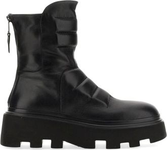 Elena Iachi Femme, Chaussures, Noir, Taille: 40 EU Bottine plateforme en cuir rembourr&eacute;