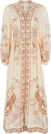 Zimmermann Femme, Robes, Multicolore, Taille: 36 FR Indra Plunge Midi Dress