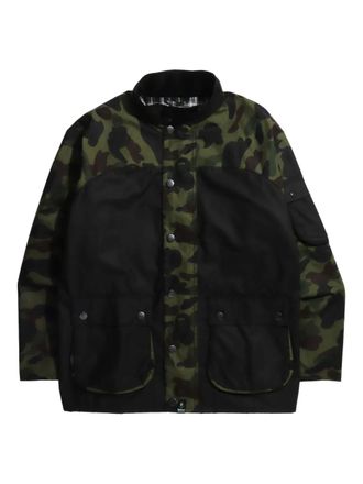 A Bathing Ape veste boutonnée à motif camouflage - Vert