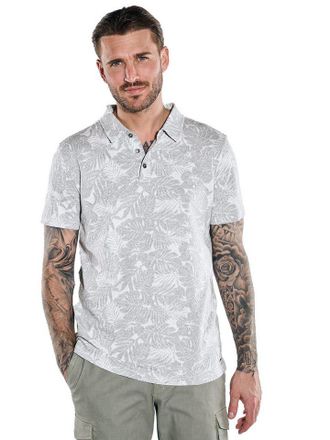 Emilio Adani Poloshirt Herren Polo-Shirt gemustert, Silbergrau