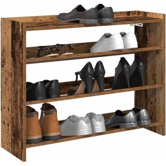 vidaXL vidaXL Schuhregal Altholz-Optik 80x25x62 cm Holzwerkstoff