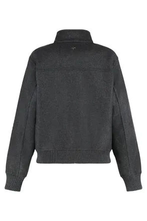 Tod's Womens Bomber Jacket Cashmere Grey Main