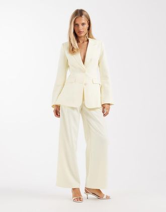 4th & Reckless Elegante Hose in Gelb mit weitem Schnitt, Kombiteil