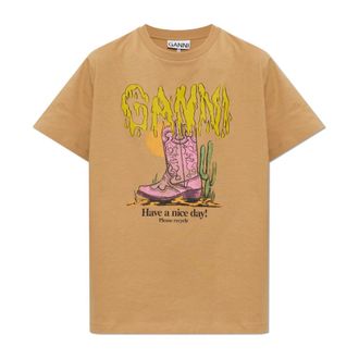 Ganni Damen, Oberteile, Beige, XLGr&ouml;&szlig;e