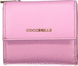 Coccinelle Femme, Accessoires, Rose, Taille: ONE Size Metallic Soft Wallet