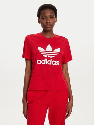 adidas T-Shirt adicolor Trefoil IM6930 Rot Boxy Fit