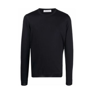 Goes Botanical Rundhalspullover - - Knitwear - Herren - Blau - L