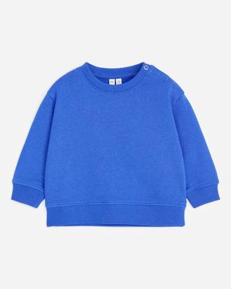 Arket Sweatshirt Aus Baumwolle -Blau