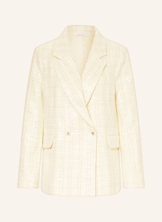 Mrs & Hugs Mrs & Hugs Tweed-Blazer Mit Pailletten beige