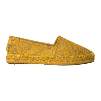 Dolce & Gabbana Gelbe Spitze Espadrille Loafers Schuhe - - Shoes - Damen - Gelb - 37 EU