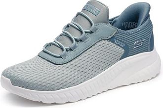 Skechers Femme Hands Free Slip-ins Bobs Squad Chaos-in Color Basket, Sauge, 38.5 EU