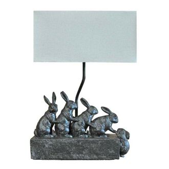 Chehoma Lampe Lapins résine 46x14x32cm