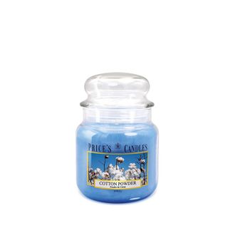 Price's Candles Prices - Cotton Powder Medium Jar Candle - s&uuml;&szlig;er, leckerer, hochwertiger Duft - lang anhaltender Duft - bis zu 90 Stunden Brenndauer - ideal f&uuml;r alle 