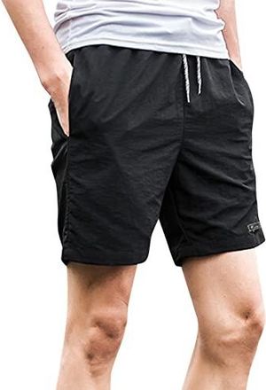 Generic Short de bain pour homme - Short de sport court avec cordon de serrage - S&eacute;chage rapide - Short dentra&icirc;nement - Short de bain - Short de surf - Vacanc