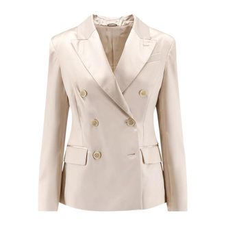Brunello Cucinelli Femme, Vestes, Beige, Taille: 38 FR Blazer Double-Bouton