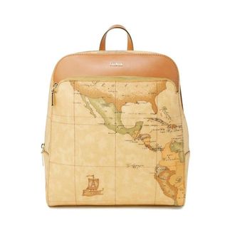 Alviero Martini 1A Classe Femme, Sacs, Beige, Taille: ONE Size Sac &agrave; Dos Multi-Compartiment en Cuir