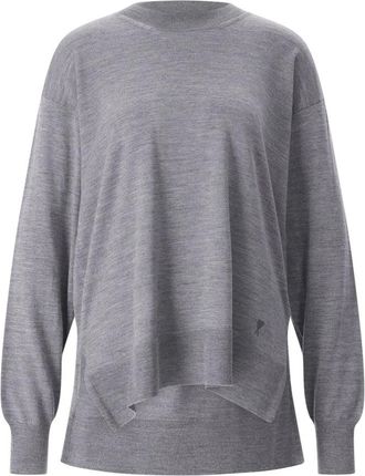 Ami Femme, Pulls, Gris, Taille: 40 FR Tricot Ras du Cou